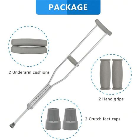 Replacement Crutch Pads Walking Arm Crutch Pads Handles And Foot Caps