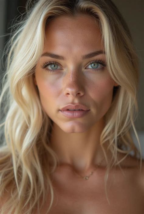 A Blonde Girl With A Seductive Look Similar To An Adult Content