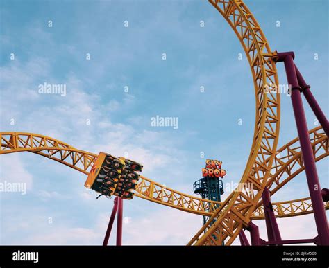 The Sky Drop Rollercoaster Fun Ride In Adventure Island Fun Park