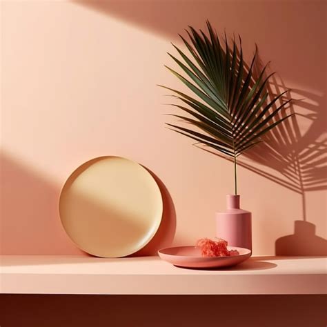 Premium Photo A Pink Dinnerware Setup