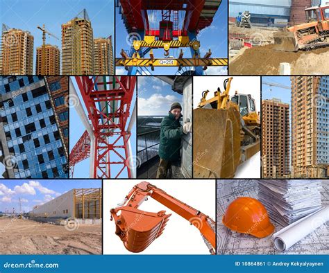Construction Site Collage Stock Image 10864861