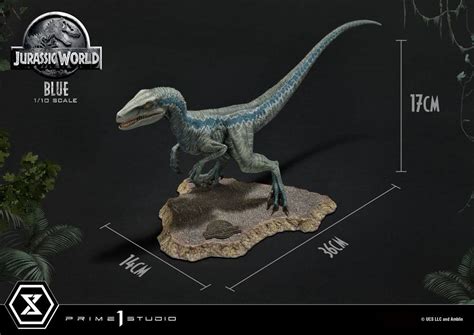 110 Tenth Scale Statue Blue Open Mouth Version Jurassic World