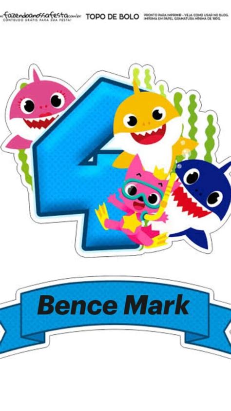 Bence Mark Enfeites De Festa Infantil Festa De Tubarão Festa De Arte Infantil