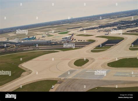 Ohare Aerial Aerial View Ohare Airport Chicago Hi Res Stock