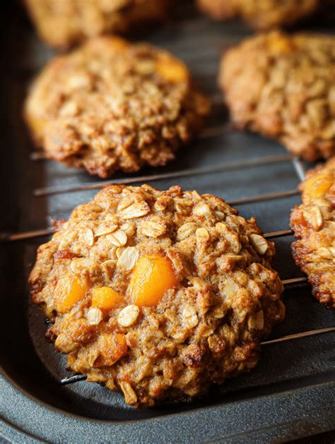 Healthy Peach Oatmeal Breakfast Cookies In The Air Fryer Easy