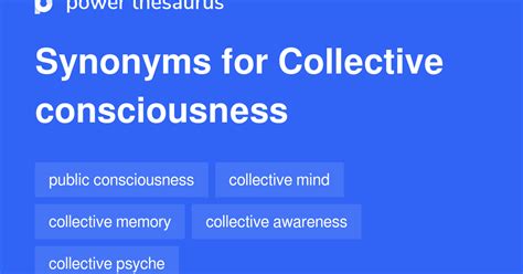 Collective Consciousness Synonyms 591 Similar Words And Phrases