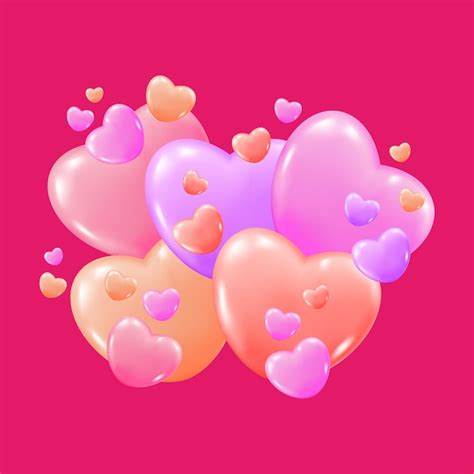 Premium Vector 3d Realistic Love Vector Illustration