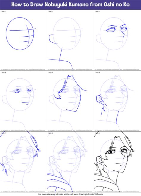 How To Draw Nobuyuki Kumano From Oshi No Ko Oshi No Ko Step By Step DrawingTutorials101 Com