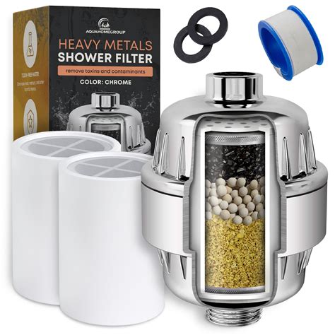 Aquahomegroup Heavy Metals Shower Filter 2 Cartridges Included Rem