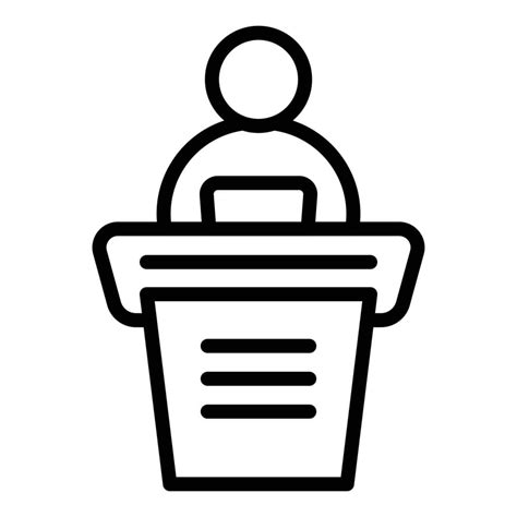Speaker Icon Outline Vector Video Conference 14984290 Vector Art At