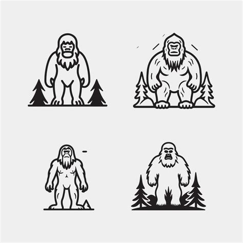 Sasquatch Face Illustration