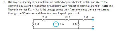 Solved Use Any Circuit Analysis Or Simplification Method Of Chegg