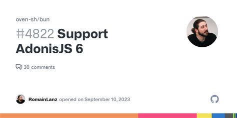 Support Adonisjs 6 · Issue 4822 · Oven Shbun · Github