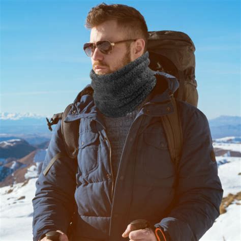 Neck Warmer Winter Fleece Neck Gaiter And Ski Tube Scarf For Men