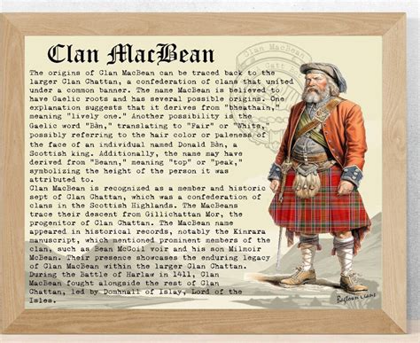 Clan Macbean Scottish History Poster Etsy