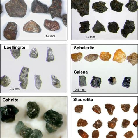 Photographs Of Selected Vms Indicator Minerals As They Appear In Heavy Download Scientific