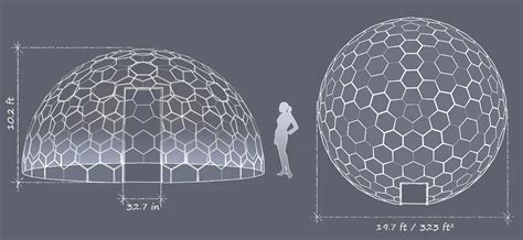 Hypedome L Clear Large Geodesic Dome Kit For Glamping And Hospitality