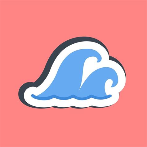 Sticker Tsunami Global Warming Elements 55346586 Vector Art At Vecteezy