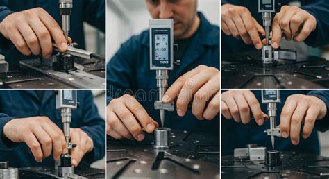 Precise Industrial Measurement With Digital Caliper Stock Illustration Illustration Of Design