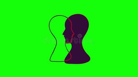 Bpd Simple Conceptanimated Minimalistic Icon Of Human Head With