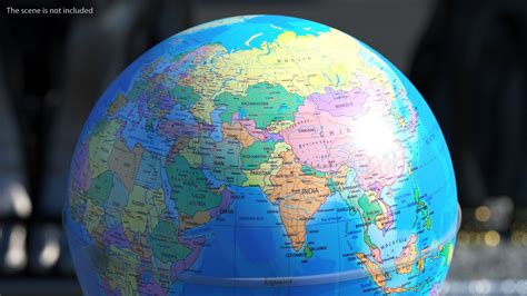 Political World Globe 3d Model 24 3ds Blend C4d Fbx Max Ma