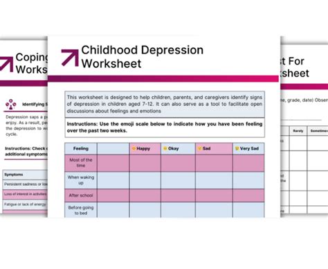 Depression Worksheets Printable Therapy Worksheets Cbt Worksheets