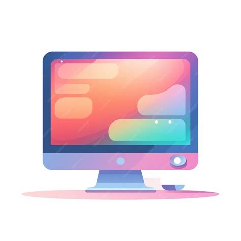 Premium Vector Computer Technology Pc Screen Desktop Isolated
