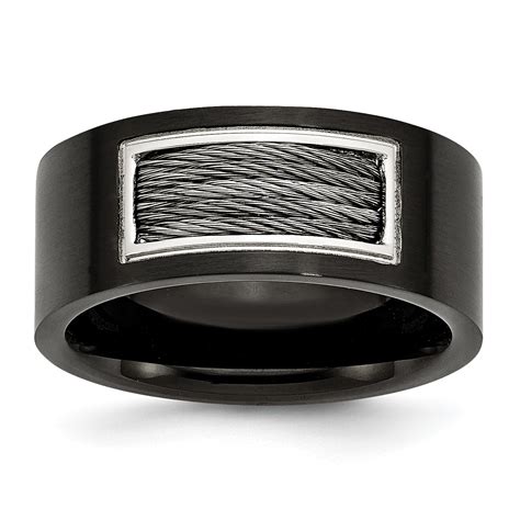 Chisel Stainless Steel Polished And Brushed Black Ip Plated With Wire
