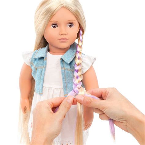 Our Generation Phoebe With Hair Clips And Styling Book 18 Hair Grow Doll