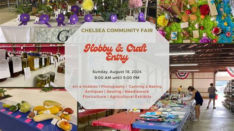 Hobby And Craft Exhibit Entry Day Chelsea Community Fair 18 August 2024