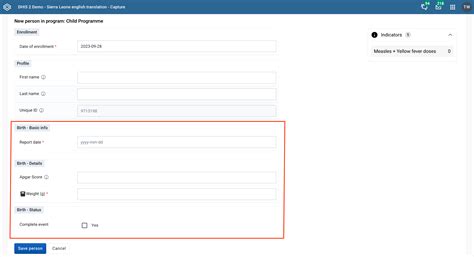 Capture DHIS Documentation