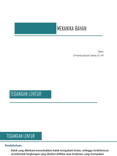 Part 3 Bending Stress Cintantya St Mt Pdf