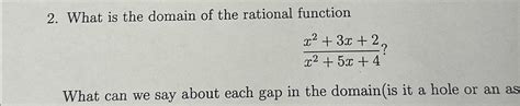 Solved What Is The Domain Of The Rational