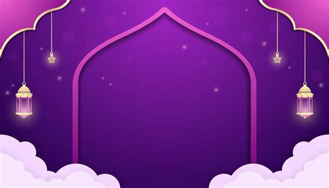 Purple Cloud Empty Ramadan Eid Background Design 55598530 Vector Art At