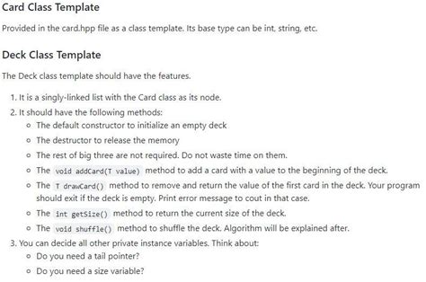 Im Asking To Implement A C Class Template That