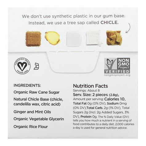 Simply Gum Chewing Gum Ginger 15 Pieces