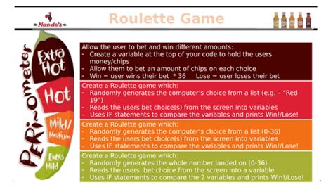 Python Roulette Game Teaching Resources