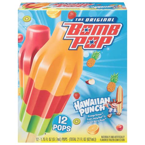 Bomb Pop Hawaiian Punch Ice Pops Shop Bars And Pops At H E B