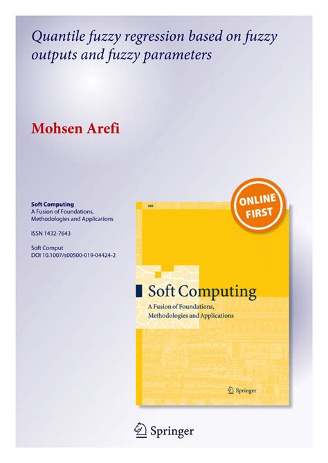 Pdf Quantile Fuzzy Regression Based On Fuzzy Outputs And Fuzzy Parameters