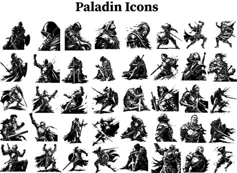 Premium Vector Male Adventurer Paladin Icons