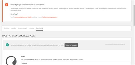 Toolset Plugin Cannot Connect To Warning Displays Even If