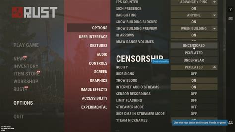Rust How To Enable Censoring And Hide Nudity Youtube