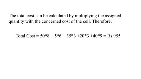 Least Cost Method Pptx