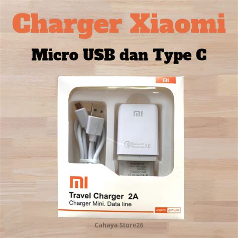 Jual Charger Xiaomi Micro Usb Dan Type C Fast Charging Shopee Indonesia