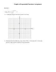 Practice Pdf Graphs Of Exponential Functions Assignment Question Question Question