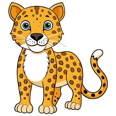Cartoon Style Leopard Illustration Free Illustrator Vector File