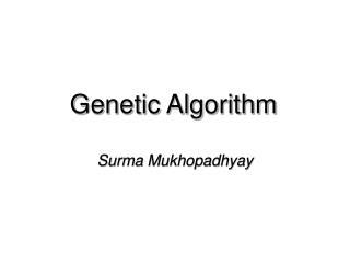 PPT Genetic Algorithm PowerPoint Presentation Free Download ID