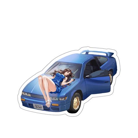 Sexy Mako Sato Nissan Sileighty Initial D Waterproof Sticker Weather