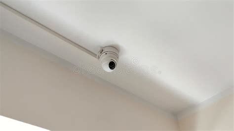 Cctv Camera On The Ceiling In The Corridor Of The Building Stock Footage Video Of Observe
