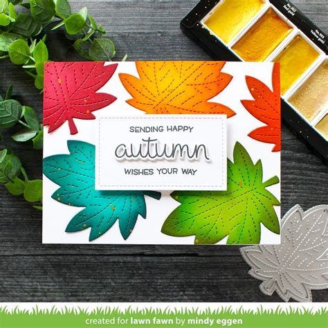 Lawn Fawn Die Outside In Stitched Maple Leaf Lawn Cuts Clearance